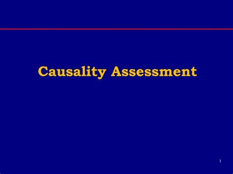 Causality Assessment Scales Docx