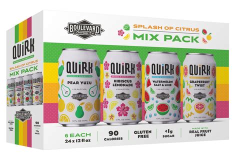 Quirk Splash Of Citrus Mix Twelve Pack 12 Oz Cans Boulevard Brewing Co
