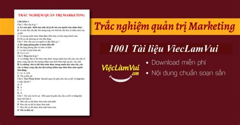 Trắc nghiệm Quản trị Marketing DOC PDF