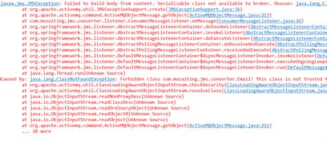Activemq ：serializable Class Not Available To Broker 阿里云开发者社区