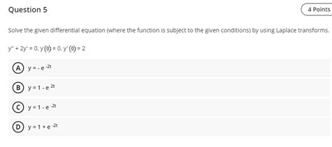 Solved Question Points Solve The Given Differential Chegg