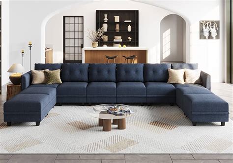 Navy Blue Modular Sectional Sofa Derek Modular U Shaped Sofa With
