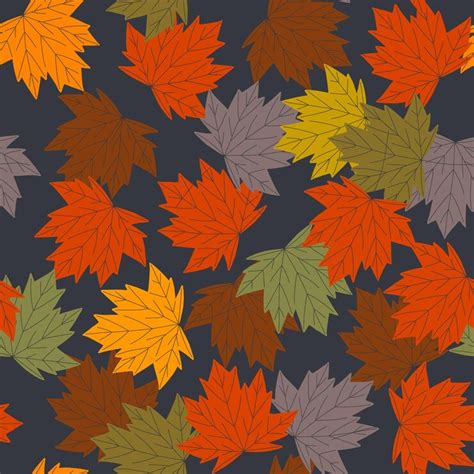 Premium Vector Falling Autumn Maple Leaves Seamless Pattern Vector
