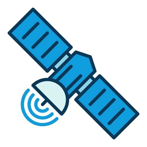 Single Satellite Vector Concept Minimal Blue Icon 27268352 Vector Art