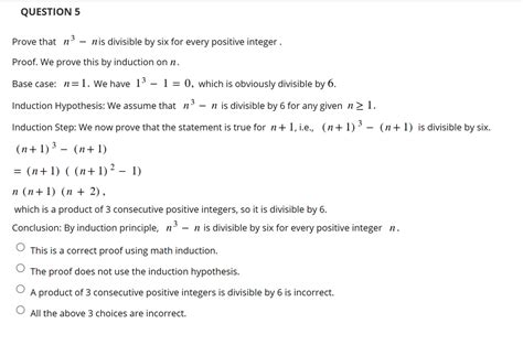 solved prove that n3−n is divisible by six for every