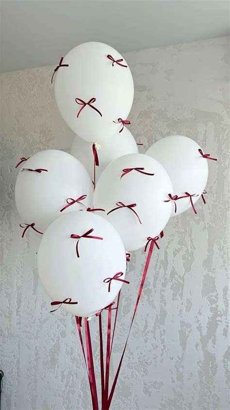Шары с бантиками праздничные на день рождения Red Birthday Party Balloons Happy Birthday Decor