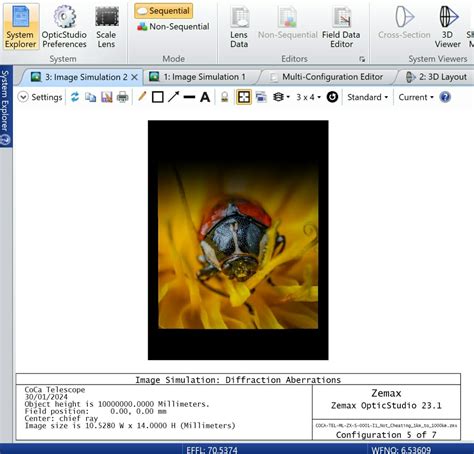 Off Axis Telescope Image Simulation Muliconfiguration Zemax Community