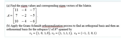 solved a find the eigen values and corresponding eigen