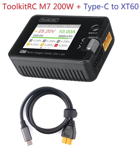Toolkitrc M7 서보 테스터 도구 200w 10a Dc 출력 1 6s 다기능 스마트 밸런스 충전기 Esc 모터 테스터 및 진단