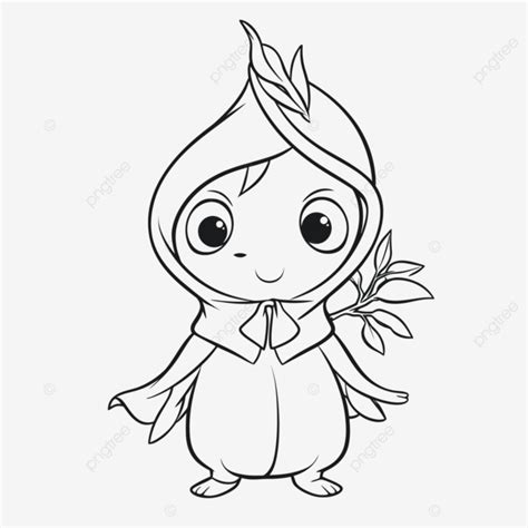 작은 새의 귀엽고 재미있는 색칠 페이지 벡터 기본 단순 귀여운 만화 세이지 개요 흰색 배경에 고립 어린이 색칠 페이지 Png 일러스트 및 벡터 에 대한 무료 다운로드