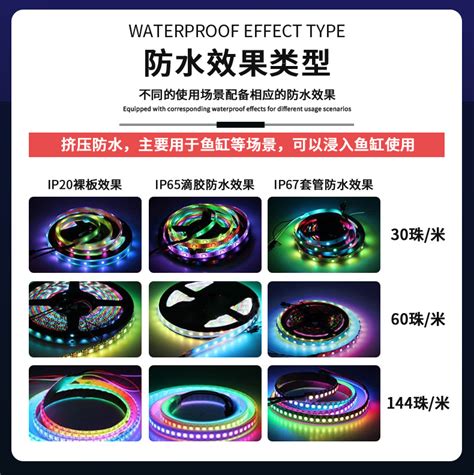 供应5050rgb幻彩灯带90灯黑板5v灯条 内置ws2812 Sk6812幻彩灯珠 阿里巴巴