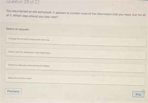 Solved Question 24 Of 27 As You Are Working With A Pivot