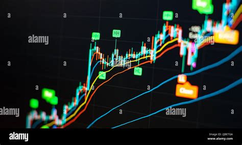 Financial Statistic Analysis On Dark Background With Growing Financial
