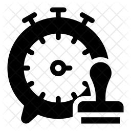 Timestamp Icon Download In Glyph Style