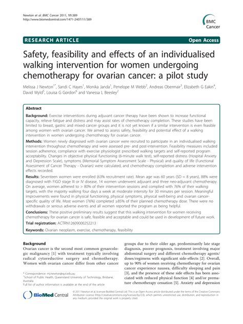 Pdf Safety Feasibility And Effects Of An Individualised Walking