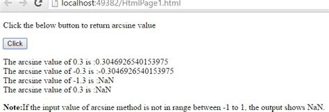 arcsine asin in javascript tech funda