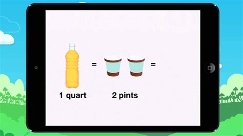 Learn 1 Quart 2 Pints 4 Cups Lesson Youtube