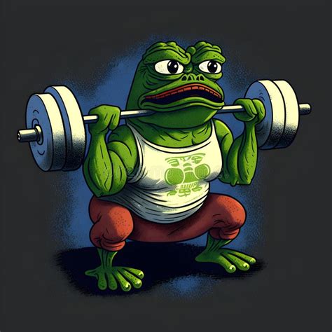 Green Frog Lifting Weights Stock Illustration Illustration Of Lifting