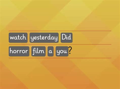 Past Simple Negative And Interrogative Forms Unjumble