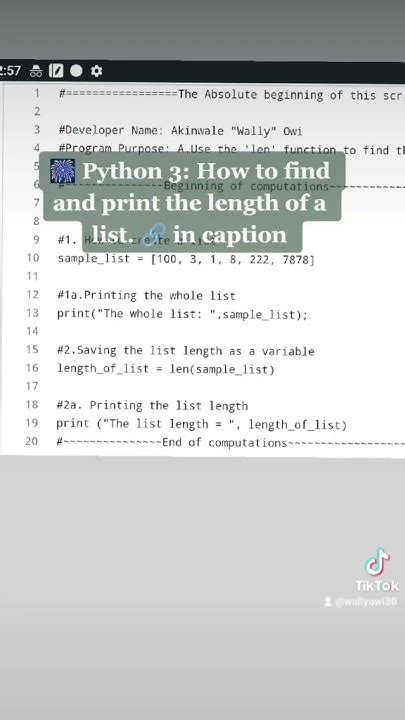 Python 3 How To Find The Length Of A List Python3 Pythonprogramming