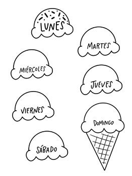 Spanish Days Of The Week Coloring Pages 2025