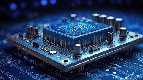 Premium Photo Quantum Computing Module With Blue Red Green Coloring