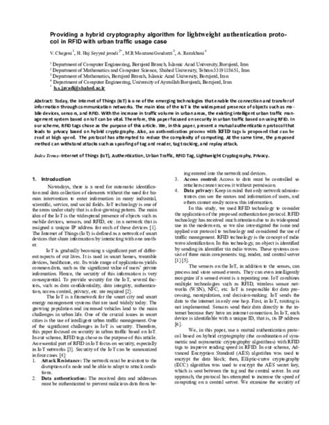 Pdf Providing A Hybrid Cryptography Algorithm For Lightweight