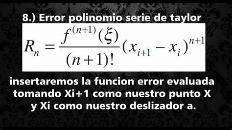 Tutorial Serie De Taylor Con Error En Geogebra Youtube