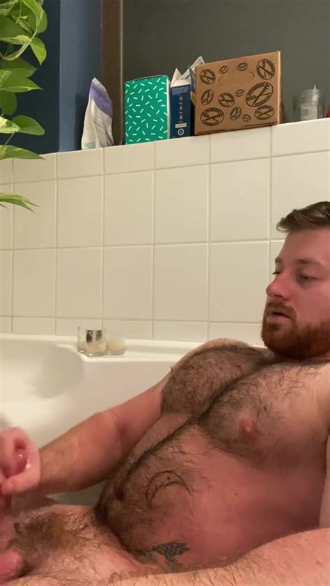 Hair Daddy Jerks Off And Cums In The Bathtub ThisVid Com