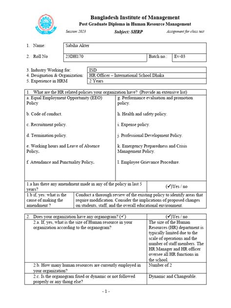 23dh170 Sabiha Akter Shrp Assignment For Classtest Download