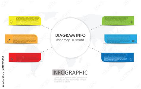 Bussiness Diagram Circular Layout Chart Project Timeline Diagram With 6 List Of Steps Circular