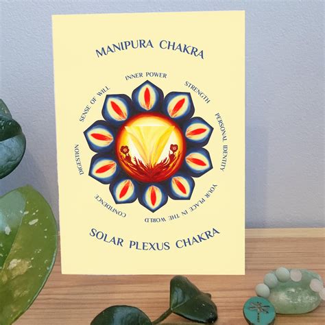 Solar Plexus Chakra Art Card Manipura Spiritual T Digital