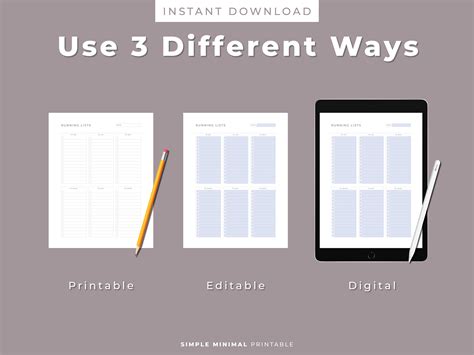 Running To Do Lists Printable Simple Tasks List Templates Productivity Planner Letter A
