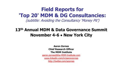 Mdm Data Governance Rdm Solution Providers That Matter Analyst Field Reports On Top 20 Mdm