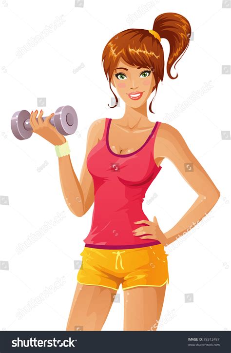 88 Busty Fitness Girl Stock Vectors And Vector Art Shutterstock