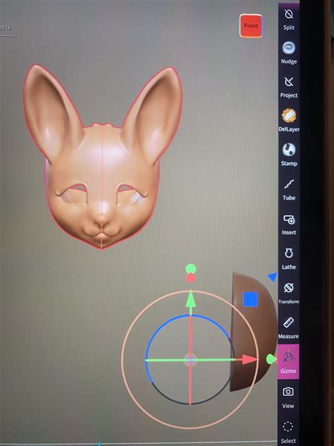 How To Move The Gizmo Widget To Overlap Over The Model Rather Then