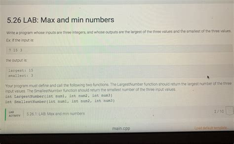 Answered InC Please LAB Max And Min Numbers Write A