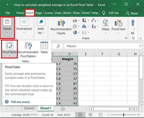Excel 如何在数据透视表中计算加权平均数极客教程 Excel 如何在数据透视表中计算加权平均数极客教程