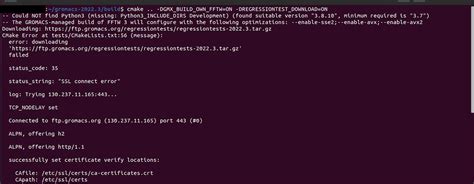 Error In Gromacs 20223 Installation User Discussions Gromacs Forums