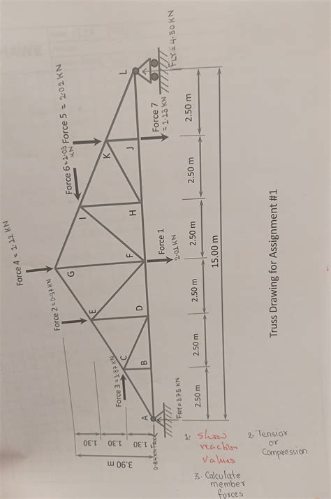 Solved Truss Drawing For Assignment 1