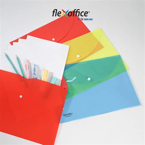 Bìa Nút Bìa Hồ Sơ F4 Thiên Long Flexoffice Fo Cbf017 Chất Liệu Pp Không Bpa 380 X 260 Mm