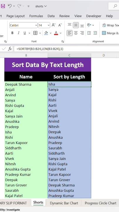Sort Data By Text Length In Ms Excel⚡ Youtube