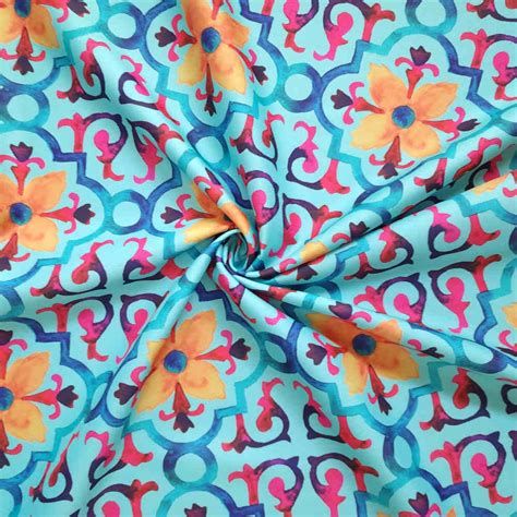 Printed Mini Matt Floral Mint Curtain Dream