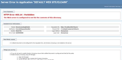 Browser Error While Publishing Website In Iis7 Stack Overflow