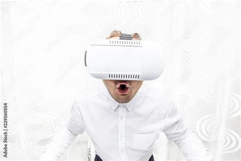 Excited Men With Vr Virtual Reality Is Watching Porn Virtual Sex