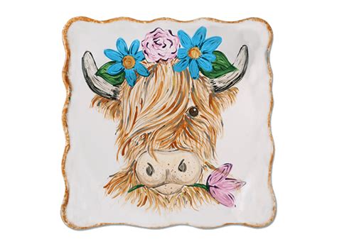 13 And Over Class Highland Cow Plate