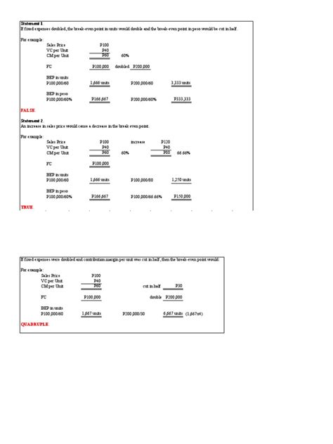 Cvp Analysis Quiz And Solution Download Free Pdf Business Process Accounting