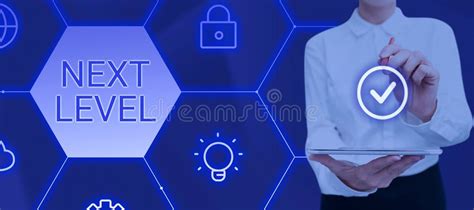 Sign Displaying Next Level Business Overview Having More Than One Floor And Referring To After