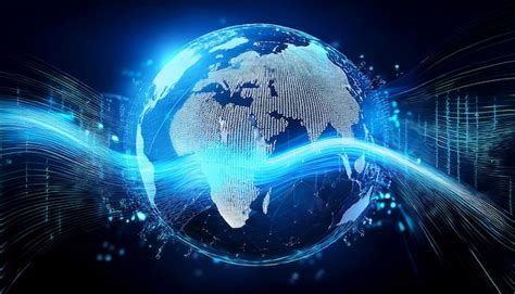 The Connected Earth Visualizing Digital Transformation Premium Ai Generated Image