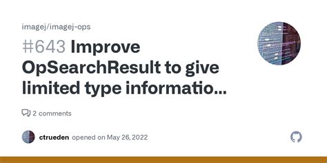 improve opsearchresult to give limited type information in strinied